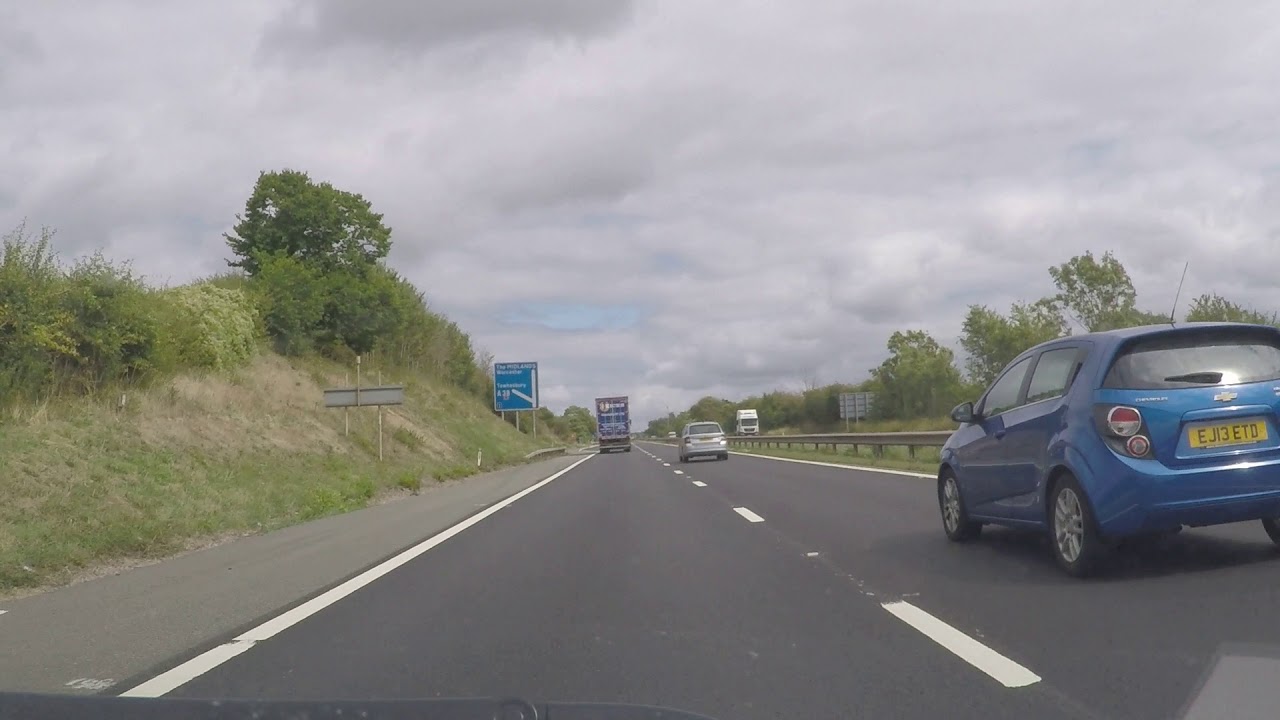 UK Motorways - M50 north J1 and onto M5 southbound - YouTube