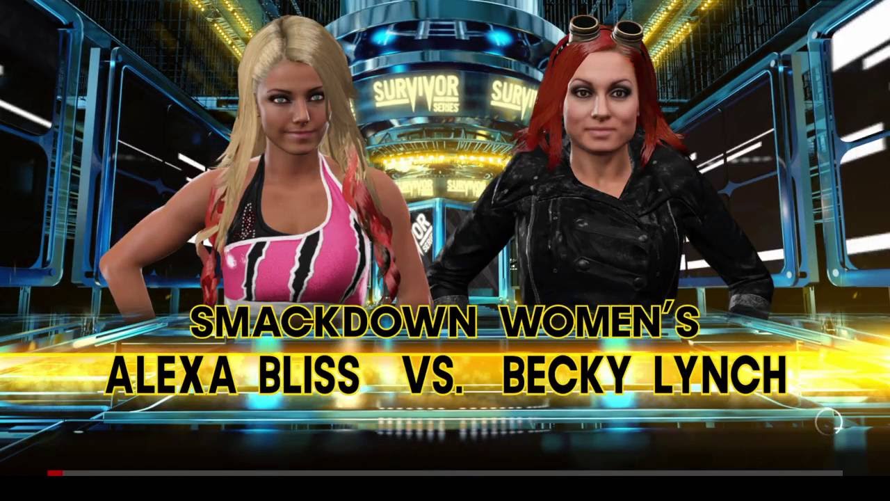 WWE 2K17 ALEXA BLISS VS BECKY LYNCH WWE SMACKDOWN LIVE WOMEN‘S CHAMPION ...