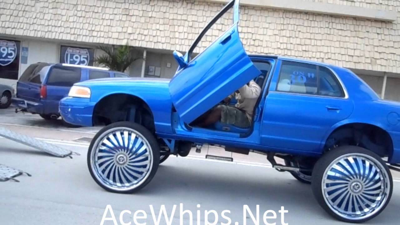 AceWhips.NET- Ford Crown Victoria on 30" DUB Swyrl Floaters - YouTube
