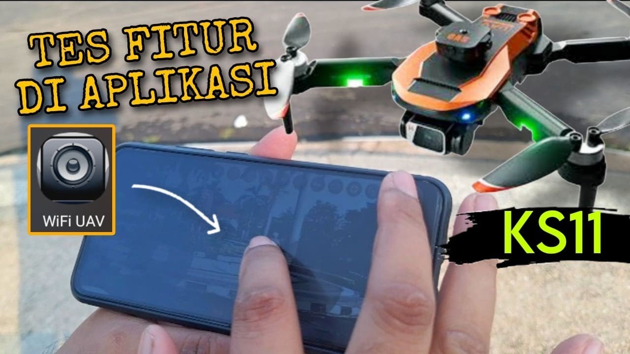 Drone KS11 | Terbang dengan aplikasi remote - YouTube