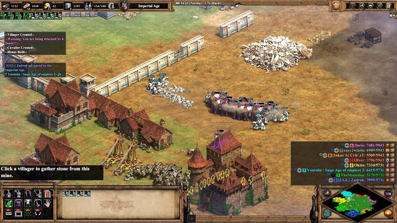 AOE2:DE Paladins from Persians Flank 4vs4 Arena ft Okito - YouTube