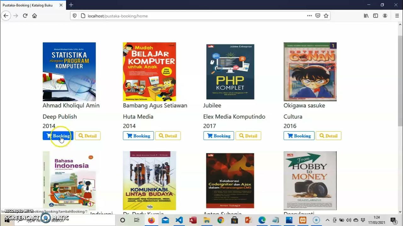 WEB PROGRAMMING 3 BELAJAR KATALOG BUKU UBSI - YouTube