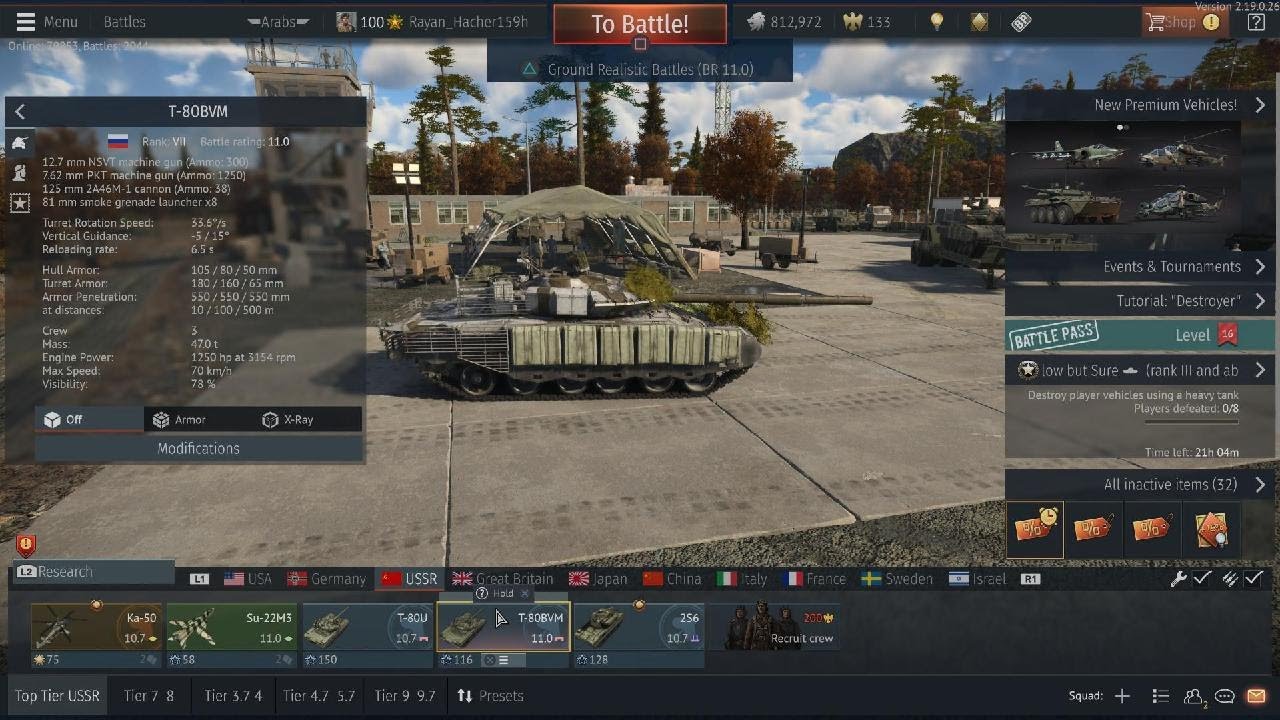 Top Tier USSR T80BVM ( War Thunder PS5 ) 4K - YouTube