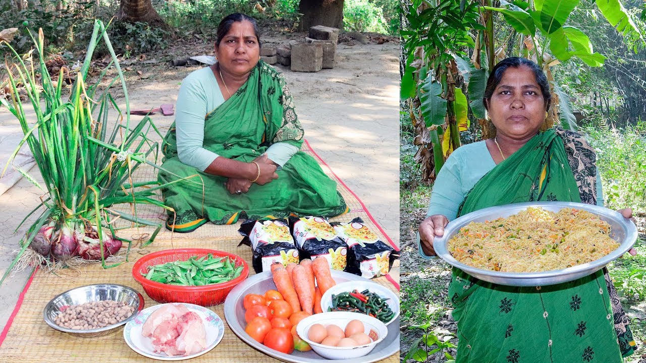 Chicken Noodles Cooking for Village Kids by Village Food Life - YouTube