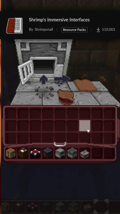 Minecraft GUI Shrimp's Immersive #shorts - YouTube