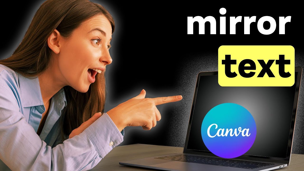 How to Mirror Text in Canva - YouTube