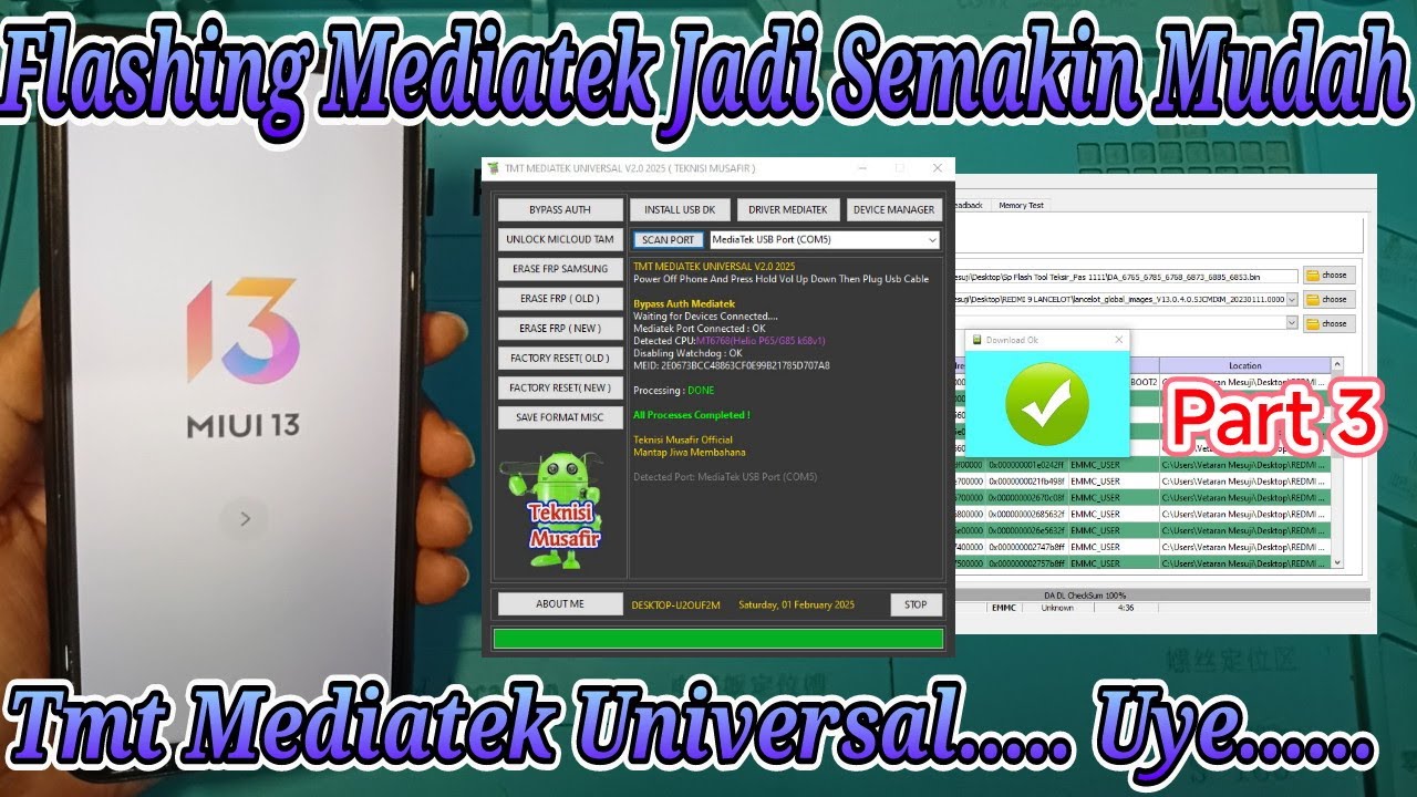Cara Flashing Chipset Mediatek Anti Erorr With Tmt Mediatek Universal V2.0 2025 Free Tool - YouTube