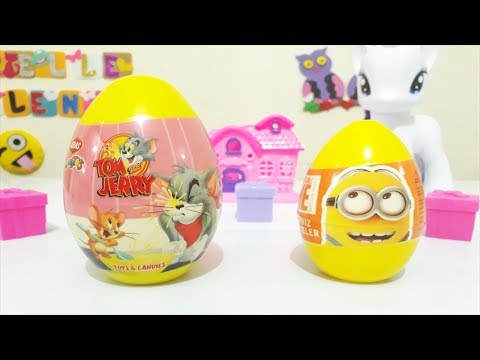 Sürpriz Yumurtalar Açıyorum : Tom ve Jerry Sürpriz Yumurtası ve Minion Sürpriz Yumurtası