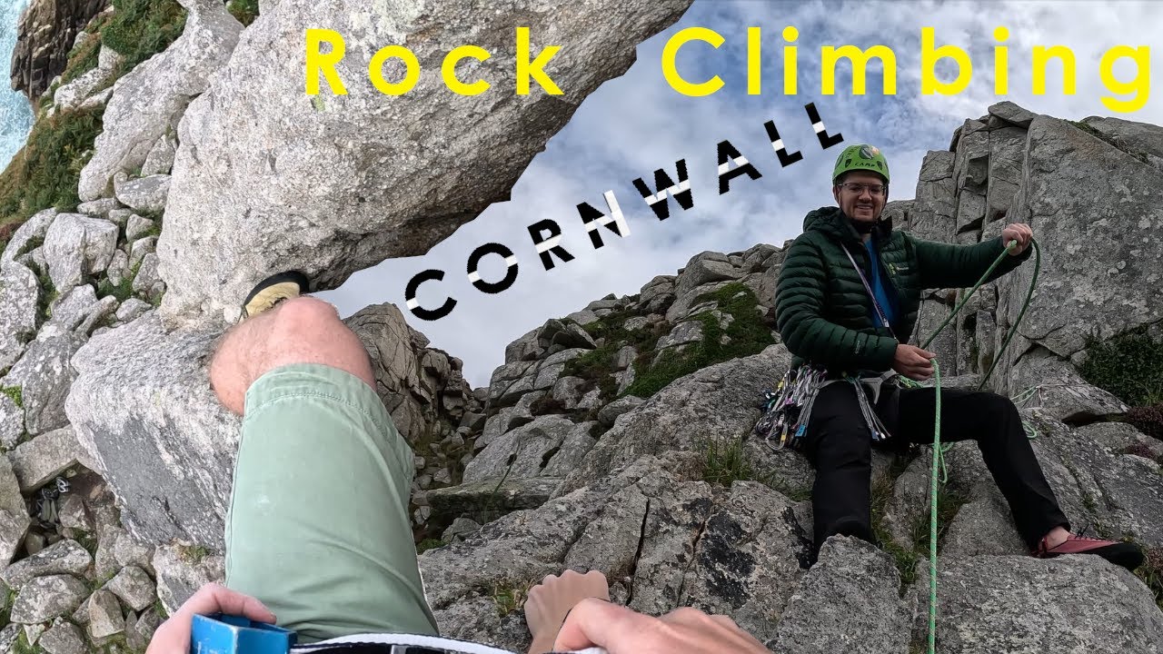Rock Climbing in Cornwall, UK. イギリスのコーンウォールでロッククライミング。 - YouTube