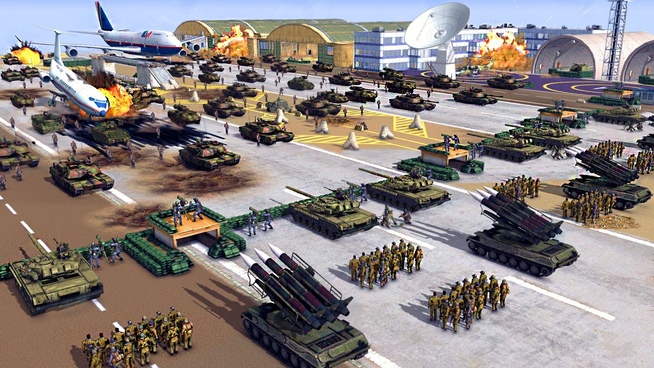Can WW3 AIRFIELD Defense Hold VS 5,000 NATO ARMY Invasion?! - Gates of ...