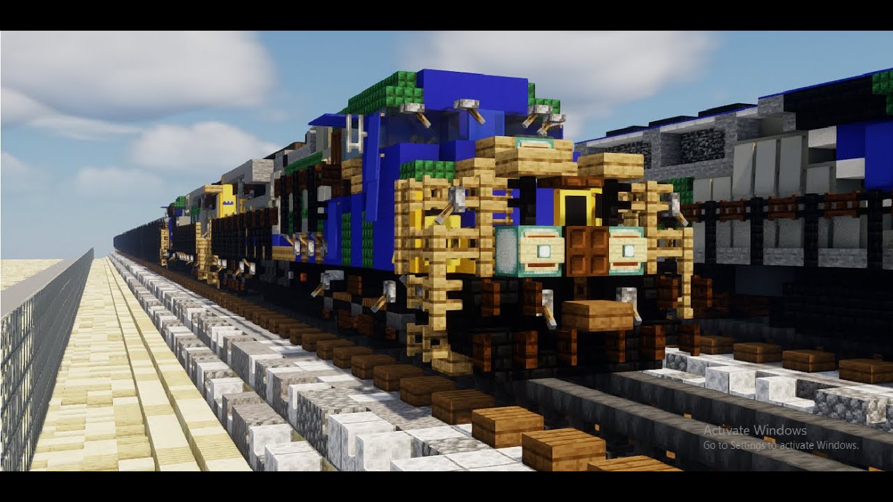 minecraft CSX AC4400CW Diesel locomotive tutorial - YouTube