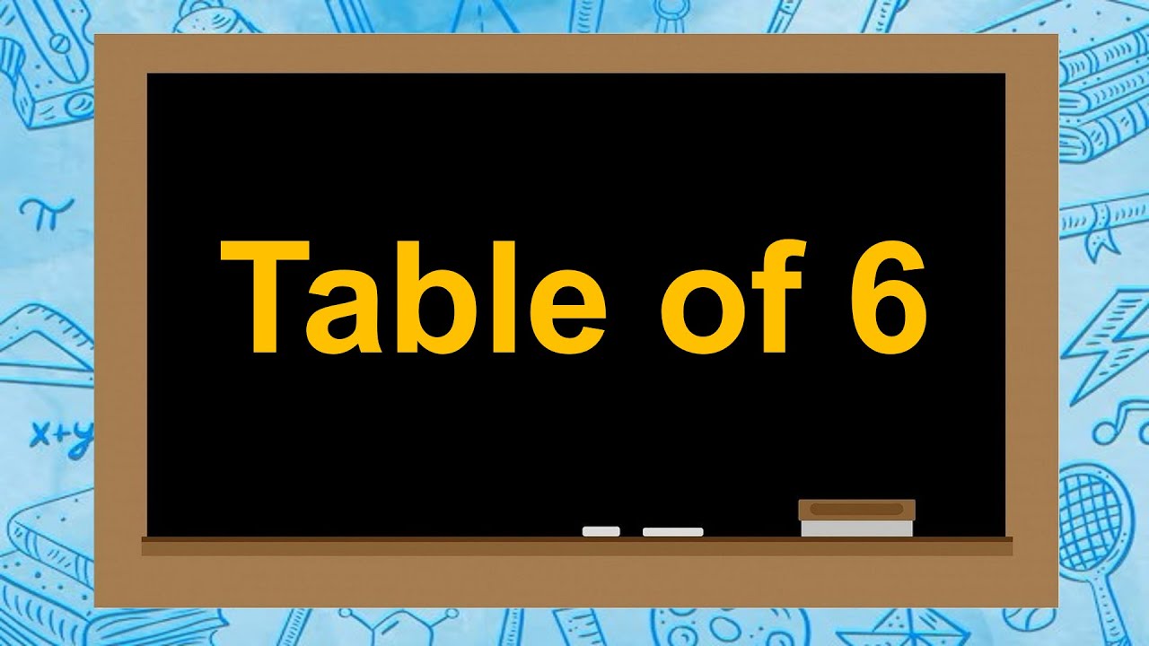 Learn Table of Six | Table of 6 | छह का पहाड़ा | Table of Six for Kids ...