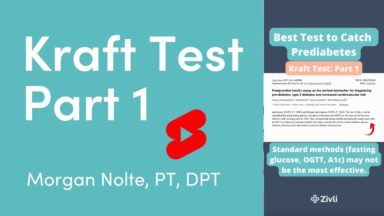 KRAFT TEST PART 1: Catch Prediabetes Before HbA1c, Fasting Glucose, or ...
