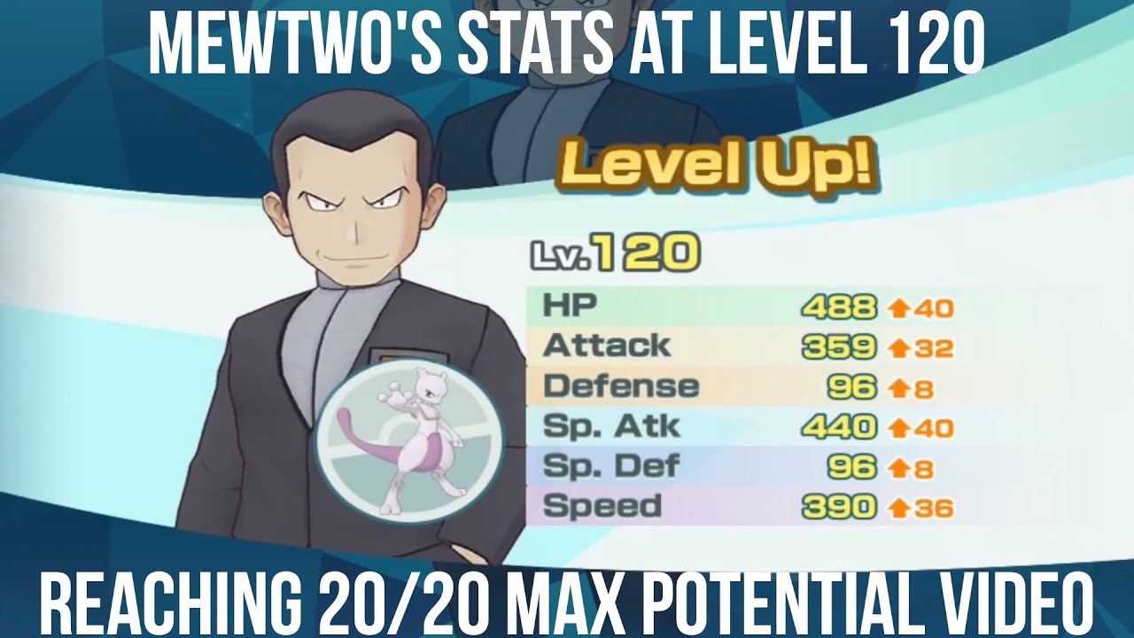 Pokemon Masters: Mewtwo's Stats Level 120 | Reaching 20/20 Max ...