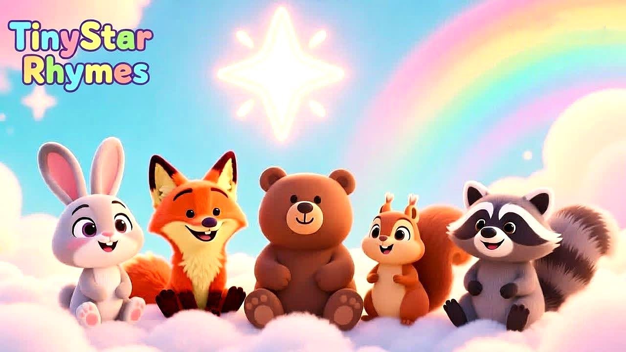 ⭐Twinkle Twinkle Little Star Rhyme! | Cute Animal Friends – Animated ...