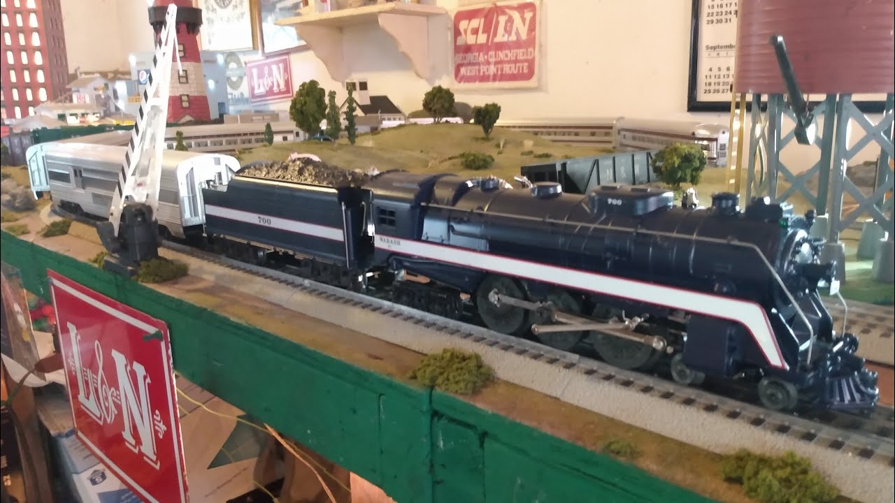 LIONEL Wabash 4-6-4 Hudson with TMCC & Railsounds 2 pulling a MPC set ...