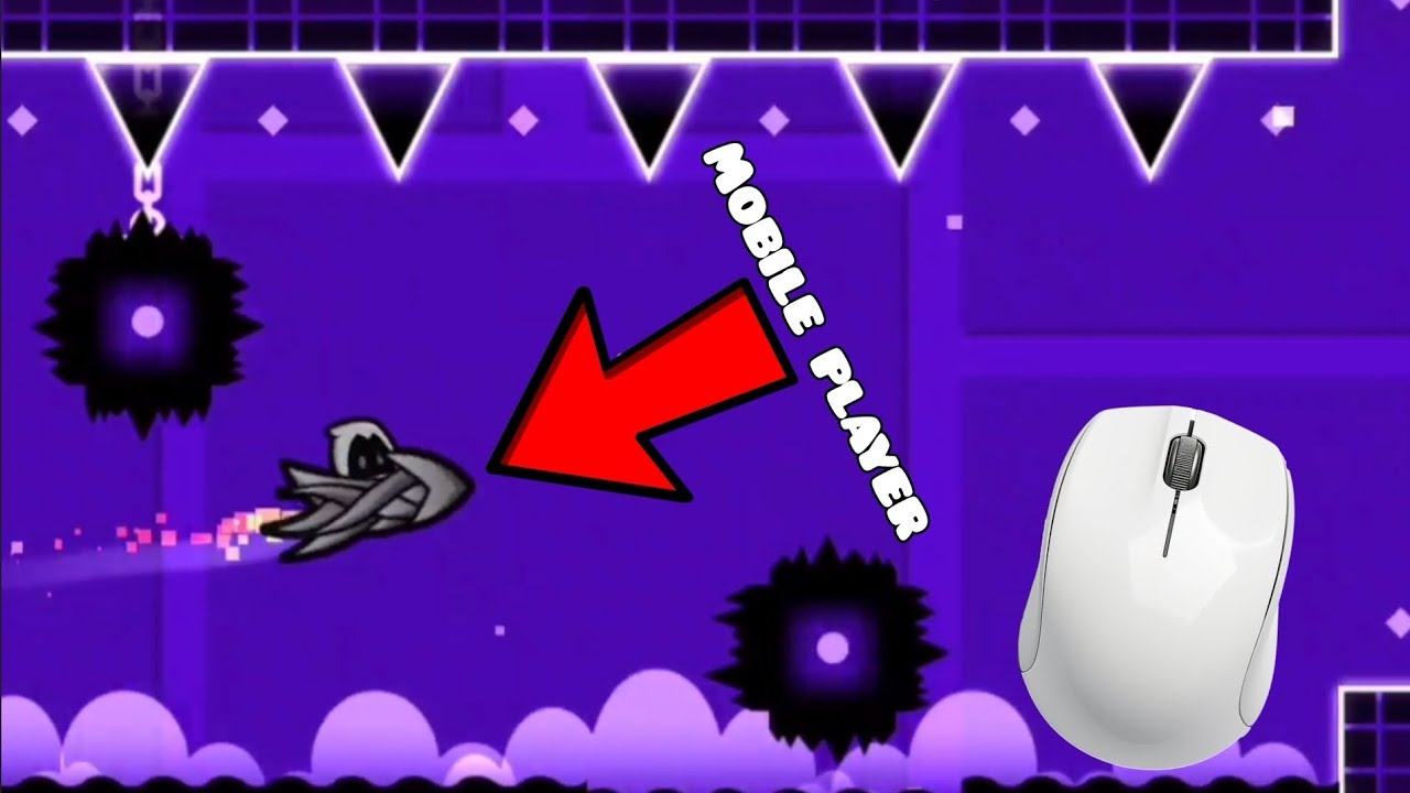Mobile player uses mouse in Geometry Dash! - YouTube