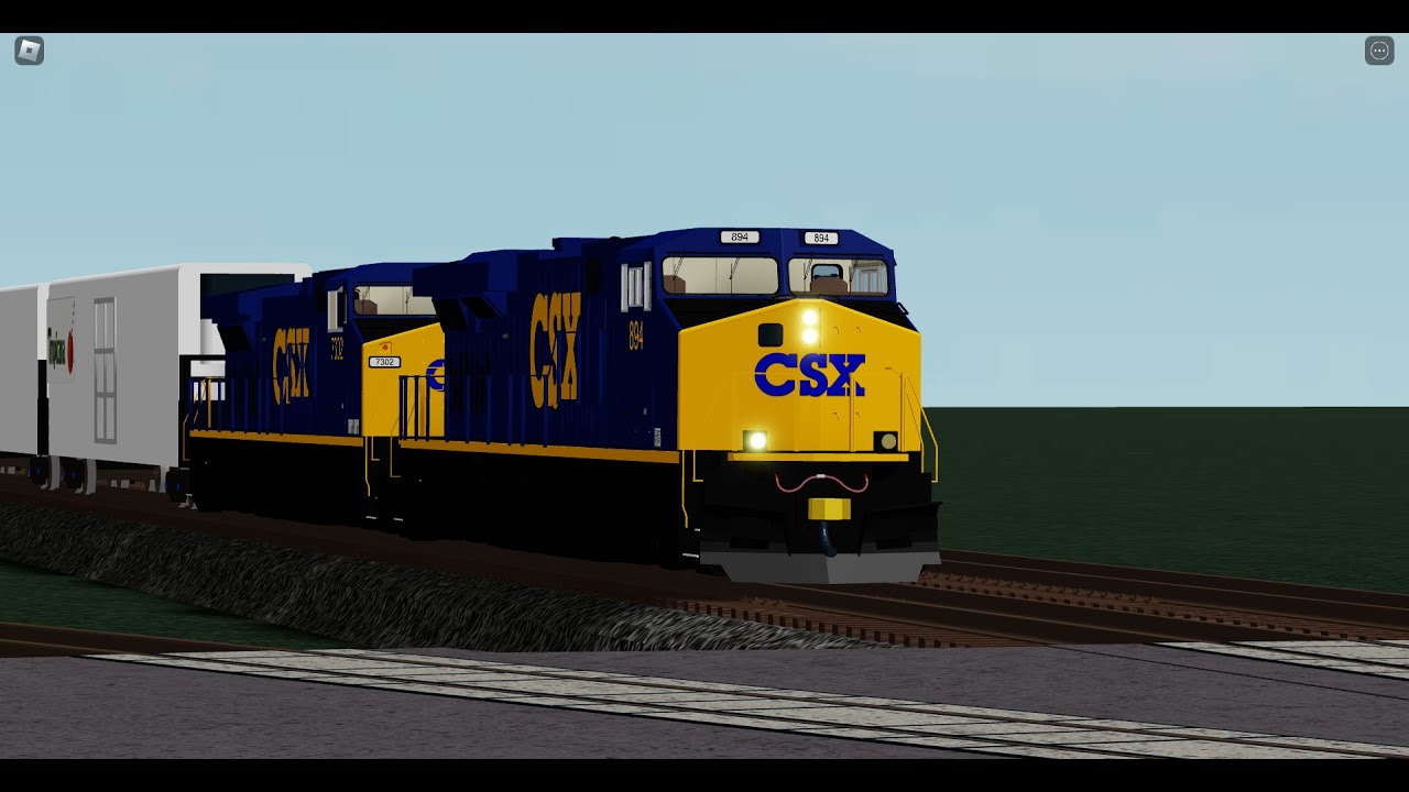CSX 894 Leads Reefer Train - YouTube