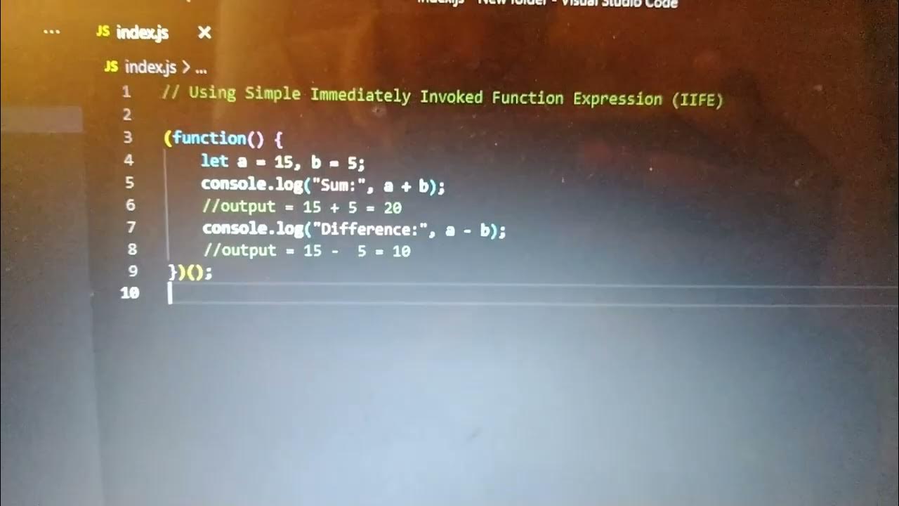 Day 3 of my 100day challenge⭐Using Simple Immediately Invoked Function Expression(IIFE)in ...