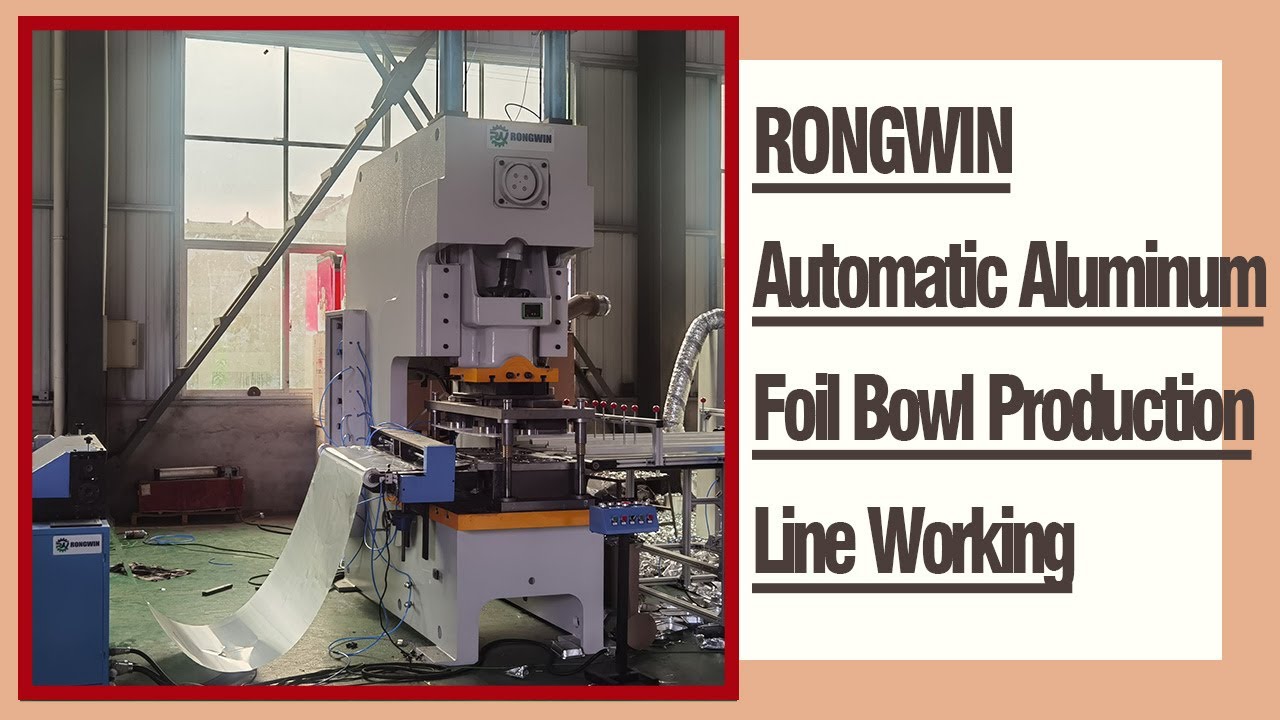 RONGWIN fully automatic aluminum foil bowl 63T pneumatic punching ...