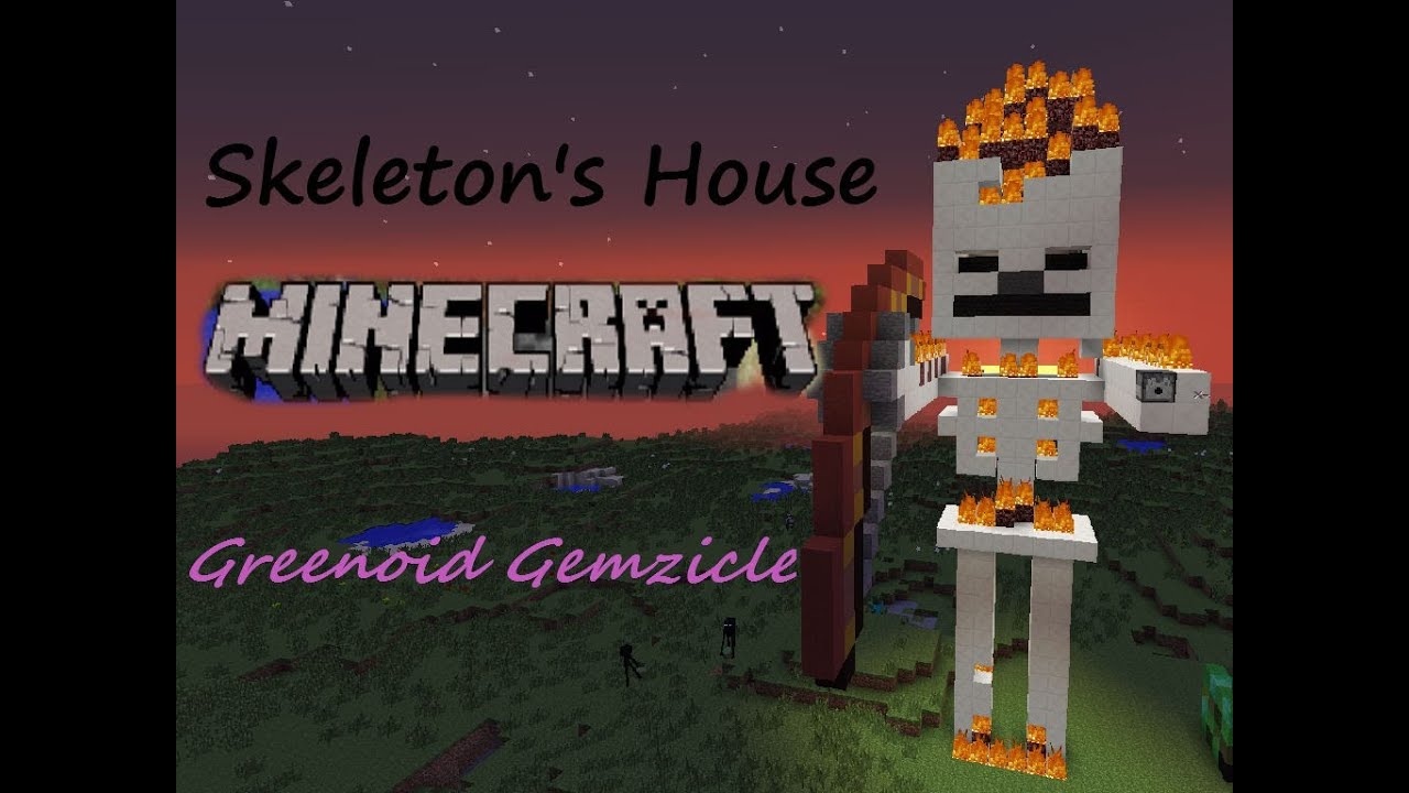 Minecraft SKELETON HOUSE Statue / Scale Model / Let's Build - YouTube