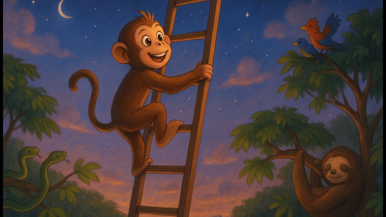 🌙 The Monkey Who Built a Ladder to the Sky 🐒 - YouTube