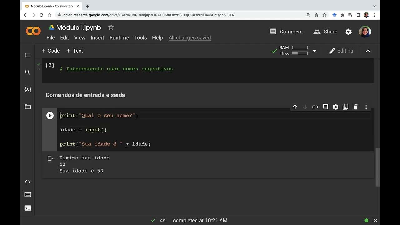 Python - Aula 4 - Comandos de entrada e saída - YouTube