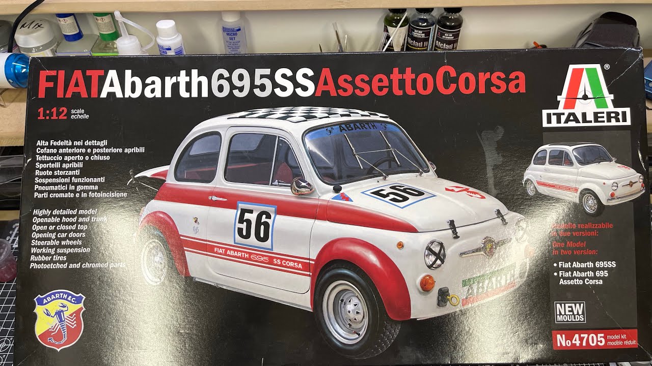 Italeri 1/12 scale Fiat Abarth Build part 1 - YouTube