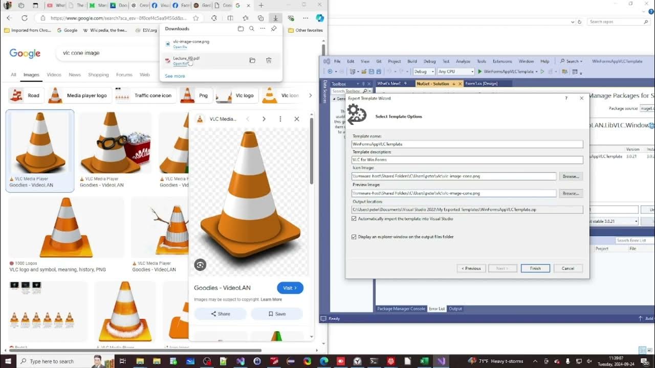 how to create a template in Visual Studio for VLC Media Player video ...