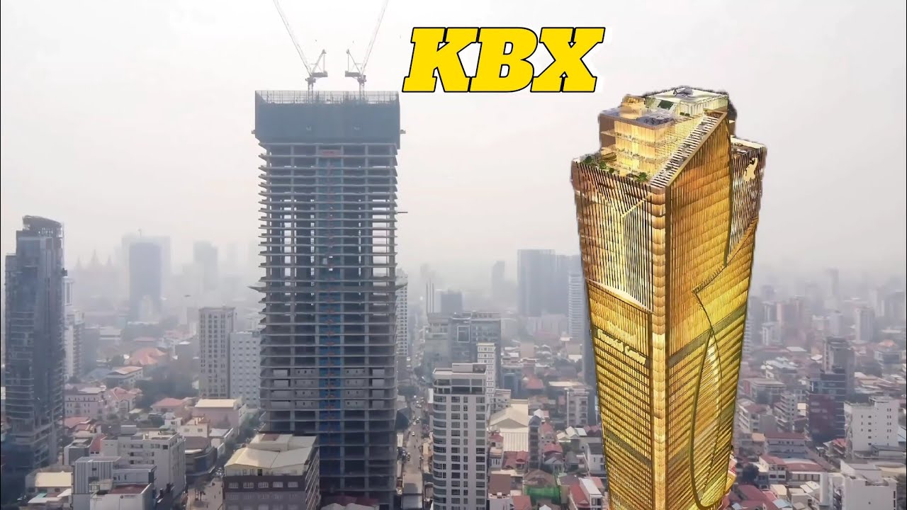 PHNOM PENH'S NEW ICONIC LANDMARK: The 250-Meter KBX Universal Financial Tower!4K Construction ...