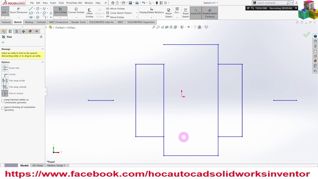 SOLIDWORKS 8: Trim – Extend - YouTube