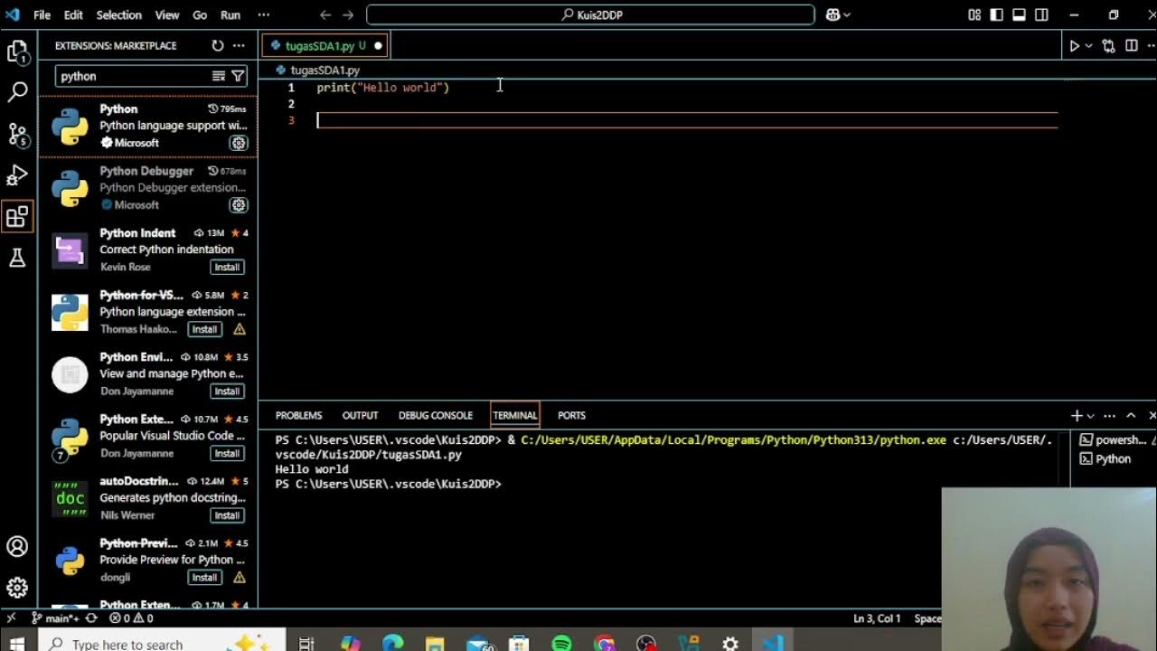 INSTALASI DAN SETUP PYTHON DI VSCODE - YouTube