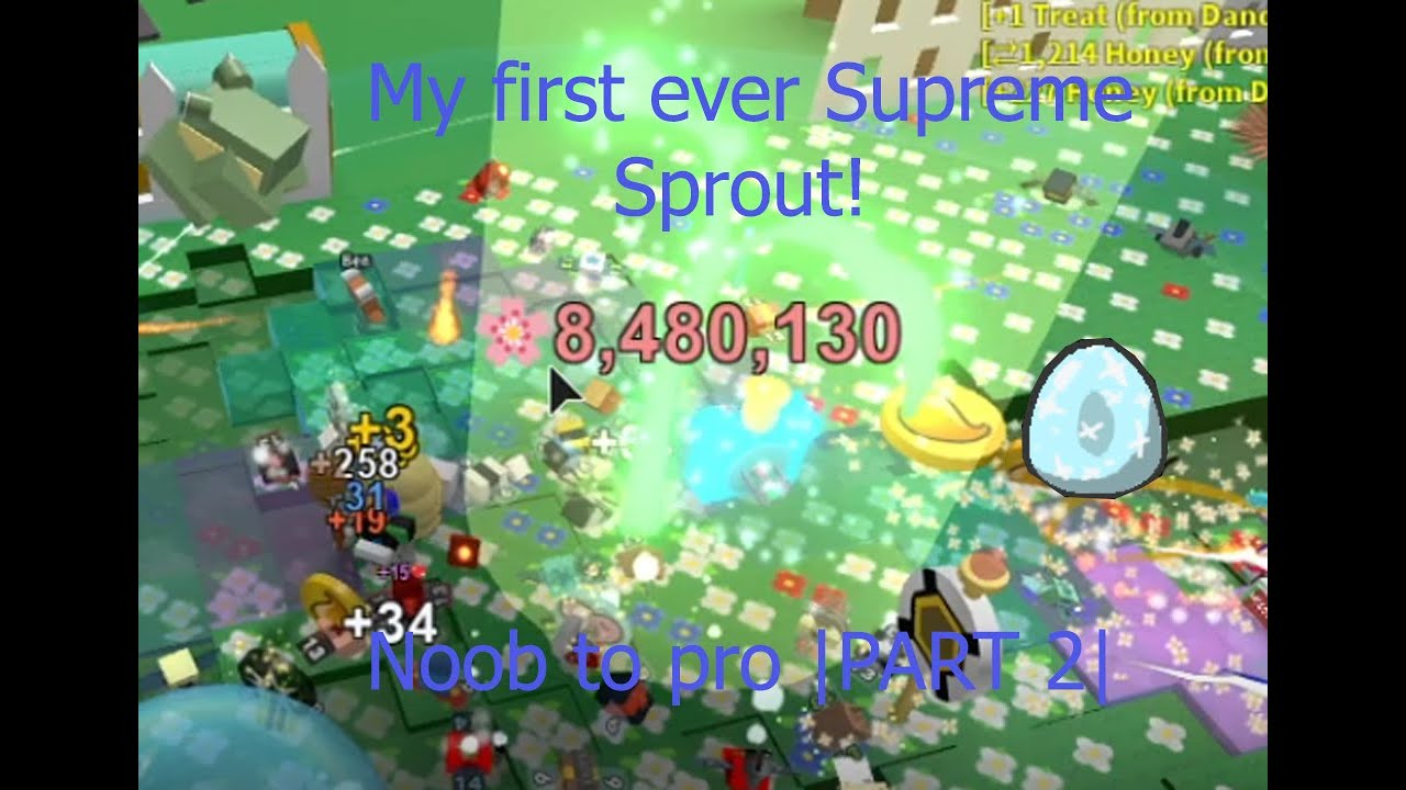 Noob to pro getting my first supreme sprout/amulet |Bee swarm Simulator ...