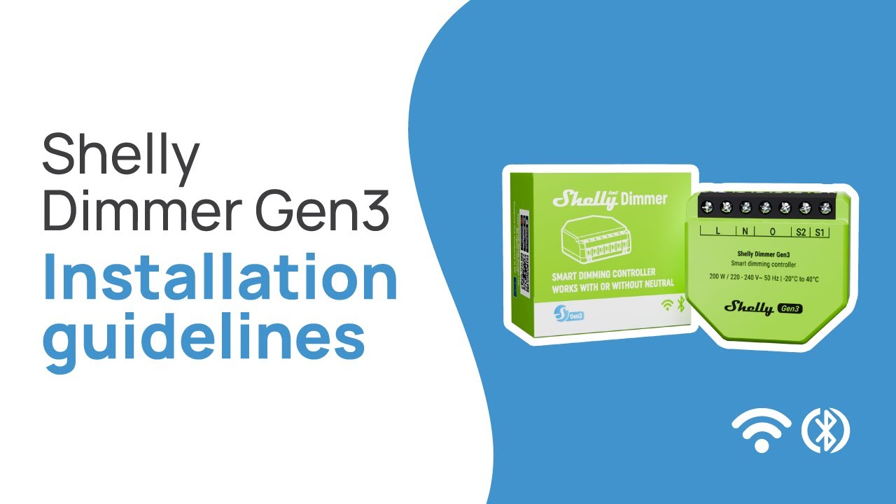 Shelly Dimmer Gen3 - Installation video - YouTube