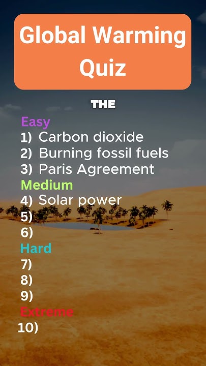 🌍 Global Warming Quiz | Test Your Climate Change Knowledge! 🌱🔥 # ...