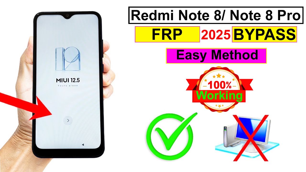Xiaomi Redmi Note 8 Pro MIUI 12.5 Frp Bypass | Redmi Note 8 Pro Google ...