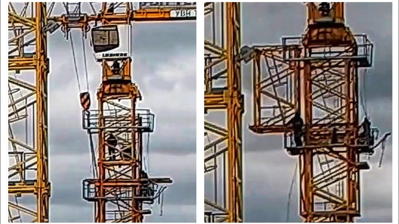 РОСТ БАШЕННОГО КРАНА Наращивание крана Liebherr Youtube