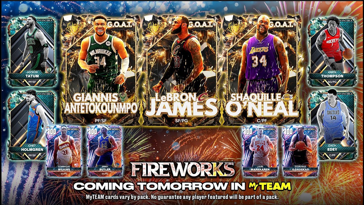 G.O.A.T LEBRON JAMES AND MORE COMING IN FIRE WORK SET NBA 2K25 MYTEAM ...