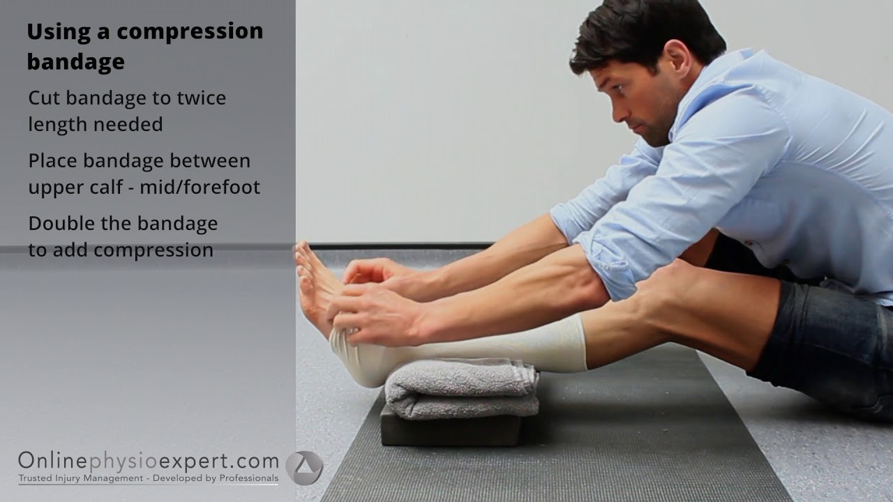 Calf muscle compression L - YouTube