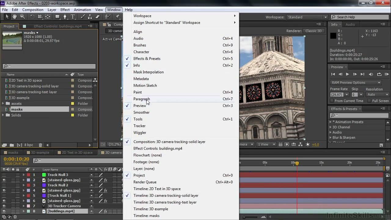 Adobe After Effects Tutorial - Touring The Workspace - After Effect ...