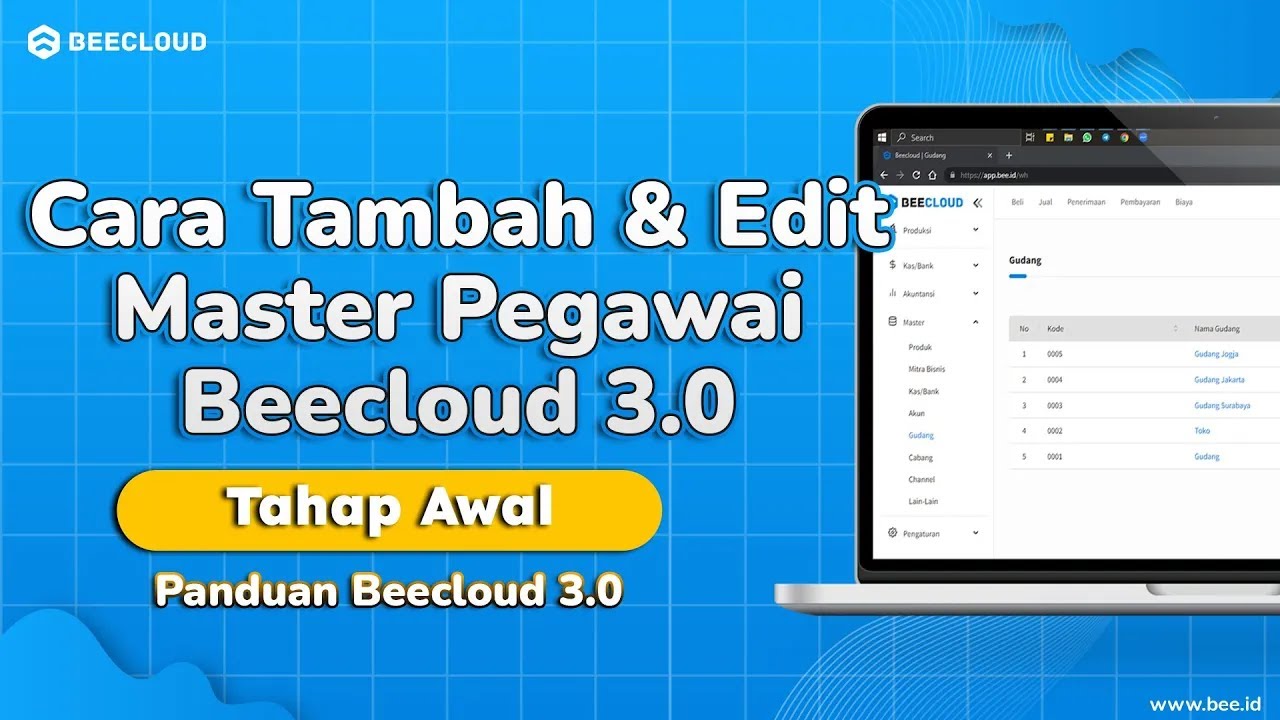 Cara Membuat Master Pegawai di Beecloud 3.0 - YouTube
