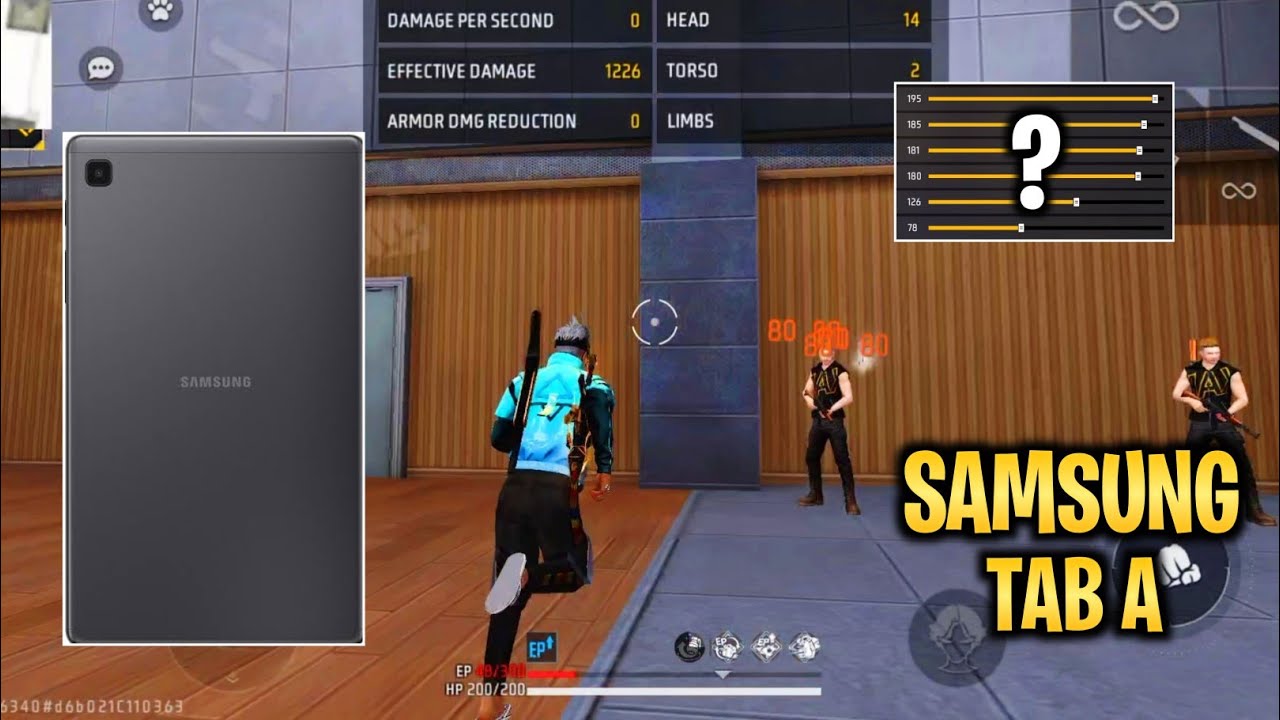 Samsung Tab A Free fire Sensi + Hud + Dpi | Samsung Tab a Free Fire ...