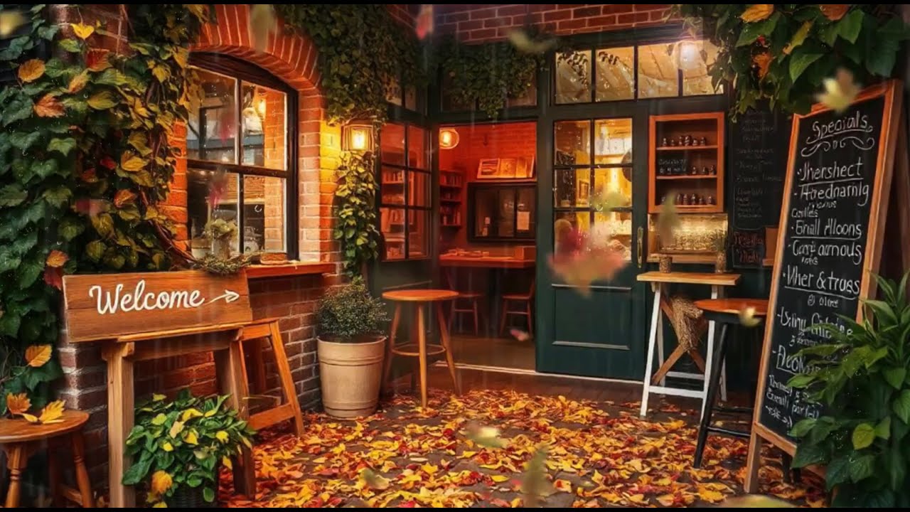 Rainy Jazz Fall Coffee House - YouTube