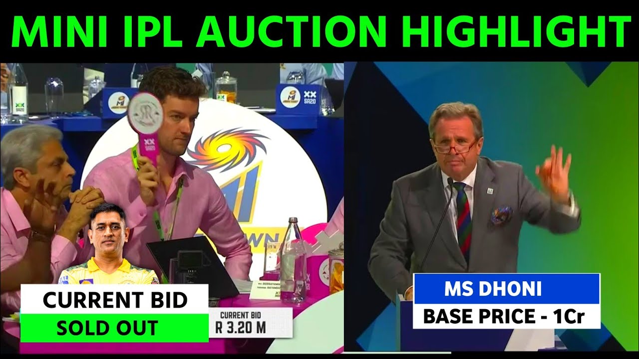 Mini IPL Auction Highlights & Sold Out Players List - YouTube
