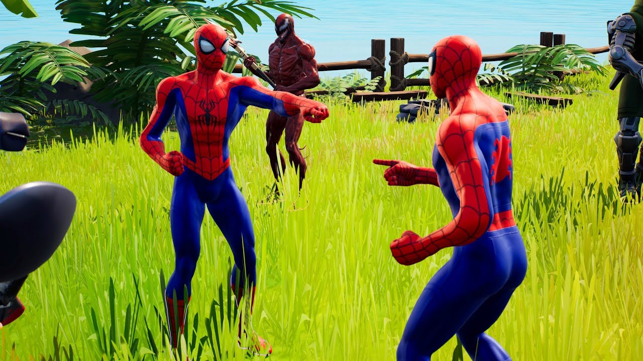 I RECREATED THE SPIDER-MAN POINTING MEME IN FORTNITE - YouTube