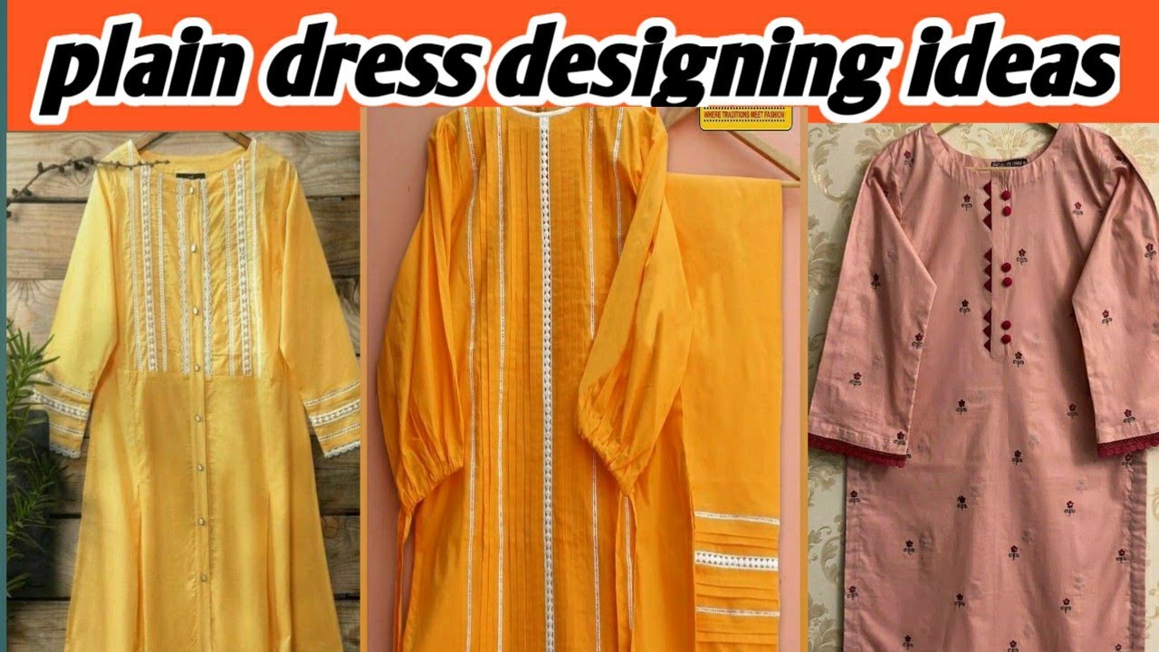 plain dress designing ideas//plain dresses@zahurifashionworld - YouTube