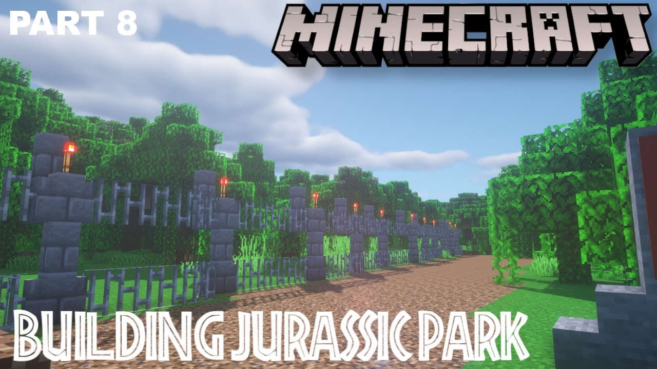 Building Jurassic Park In Minecraft | Paddocks | Part 8 - YouTube