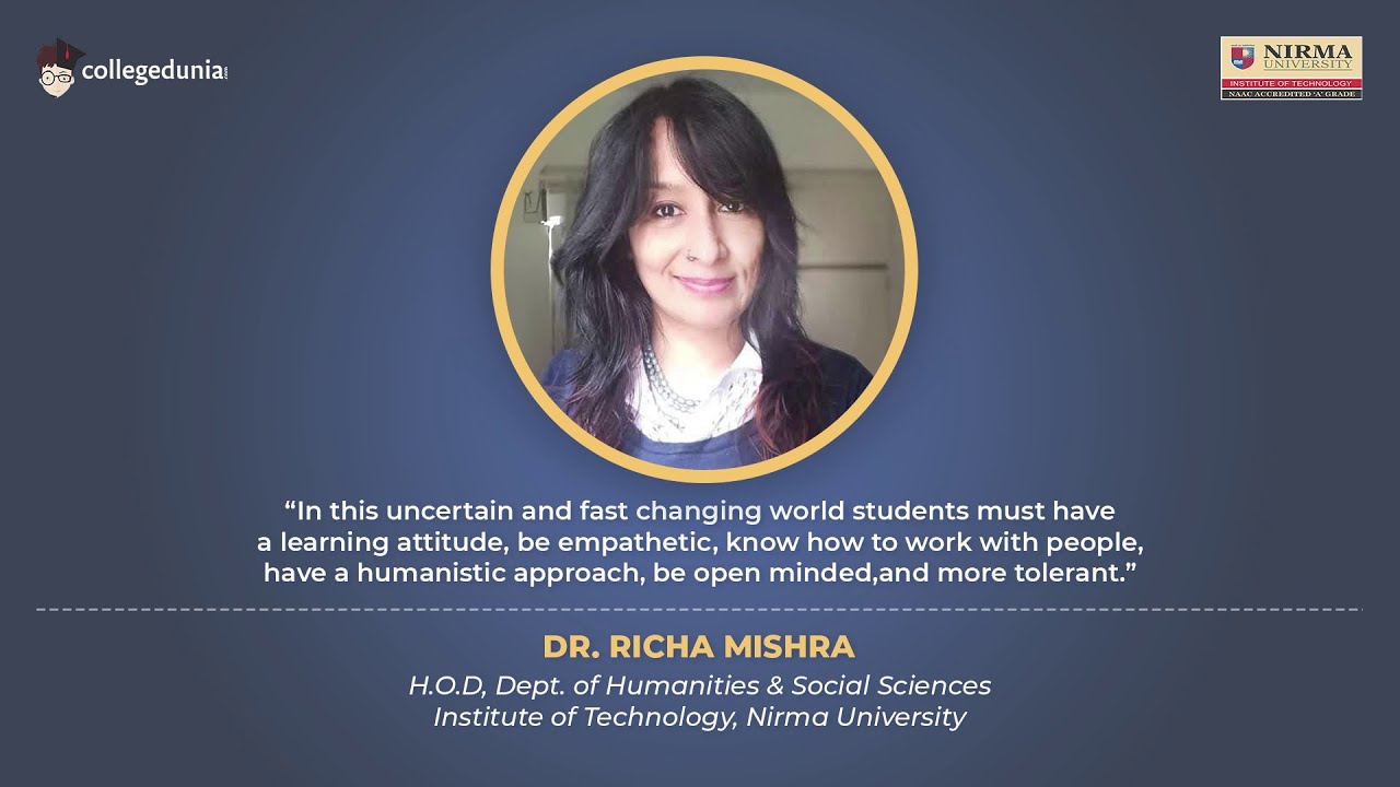 Dr. Richa Mishra | H.O.D. | Institute of Technology, Nirma University ...