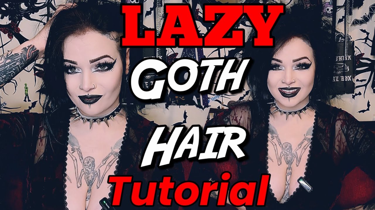 Lazy Goth (80s, Teased) Hair Tutorial! - YouTube