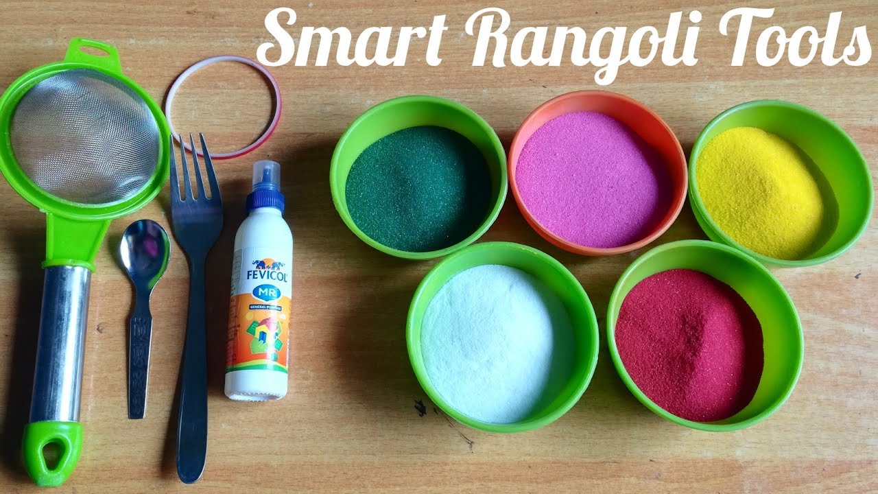 4 Smart Rangoli Tools & Gadgets! Useful Rangoli Tips and Tricks ...